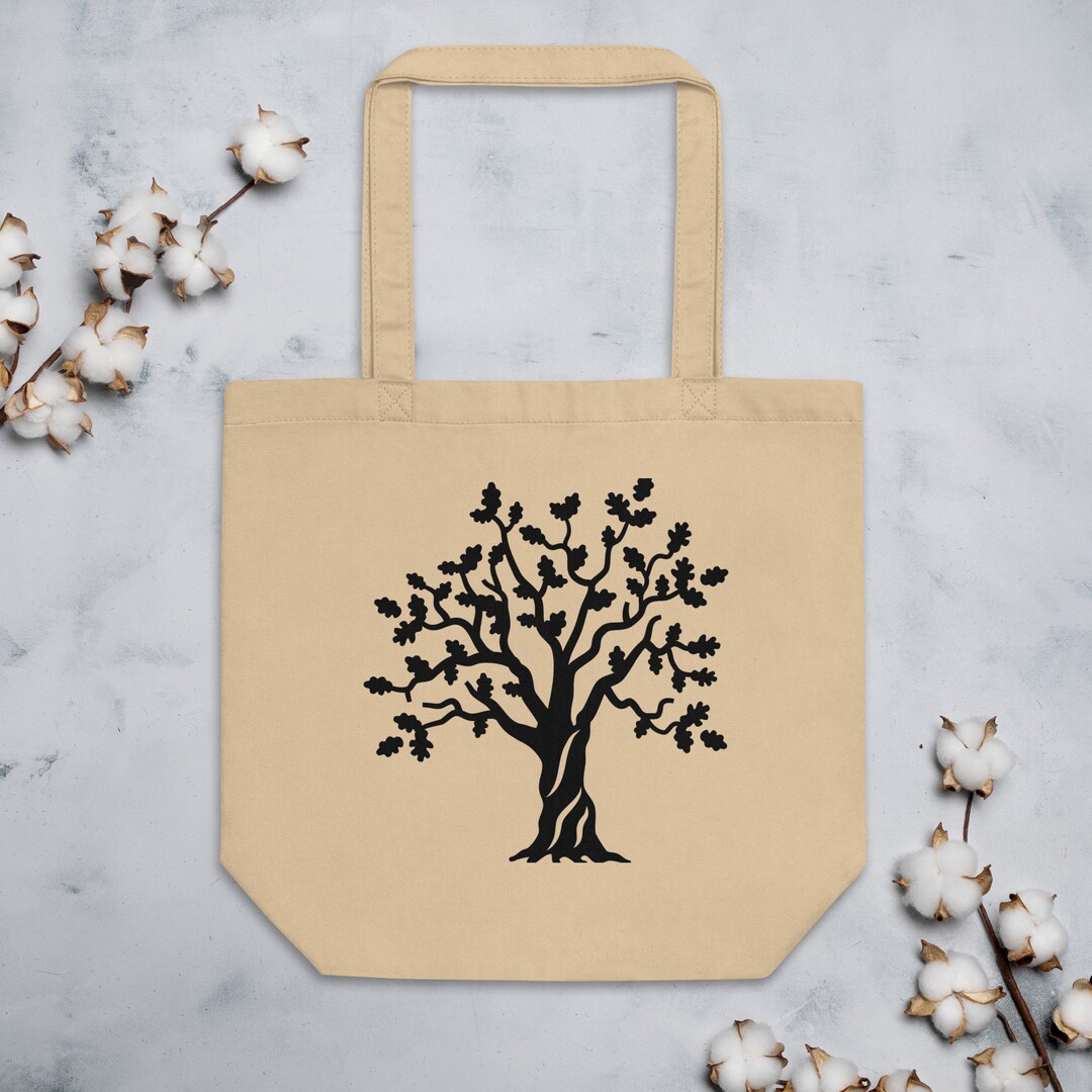 Tree of Life Organic Cotton Reusable With Straps Eco Tote Bag - Etsy