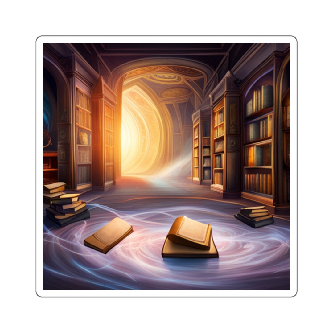 Vintage Library Reader Vinyl Not Waterproof Indoors Only Square ...