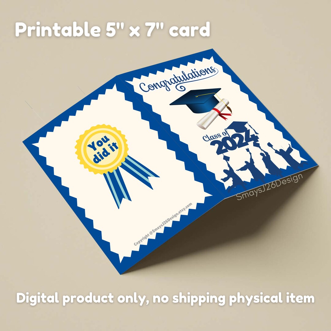 High School Graduation Class of 2024 Congratulation, DIY Unique ...