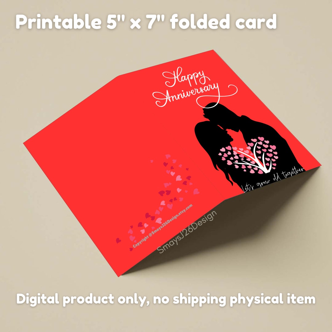 Wedding Anniversary Card, Let's Grow Old Together, Couples Gift Husband ...