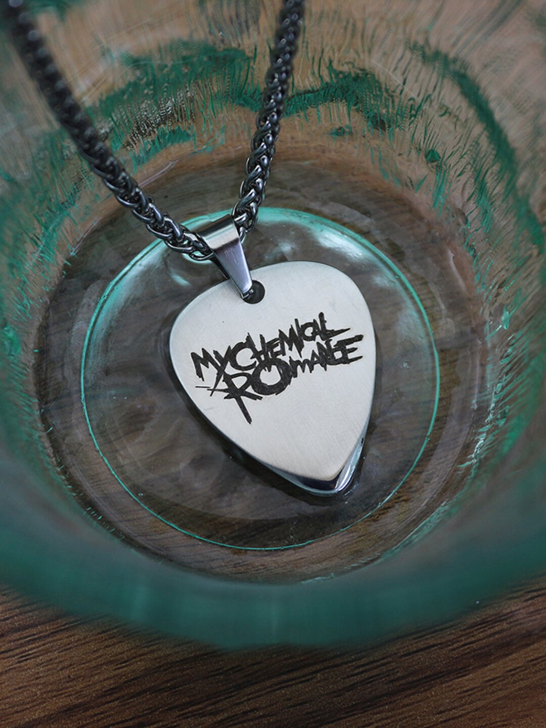 Custom My Chemical Romance Rock Engraved Metal Guitar Pick Pendant Hand ...