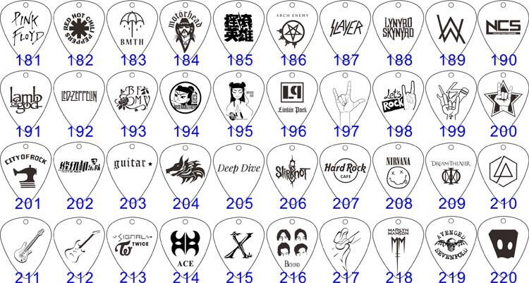 Custom My Chemical Romance Rock Engraved Metal Guitar Pick Pendant Hand ...