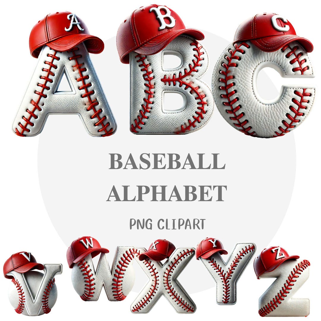 Baseball Alphabet, Baseball Letter Art, Sports Alphabet Clipart ...