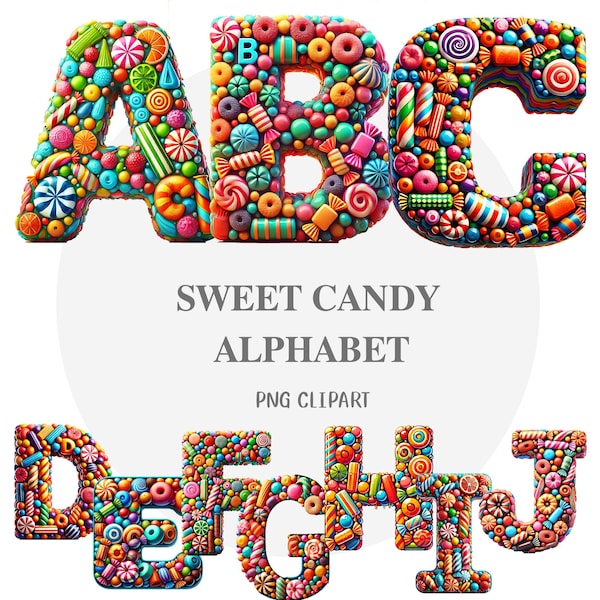 Candy Alphabet Letters - Etsy