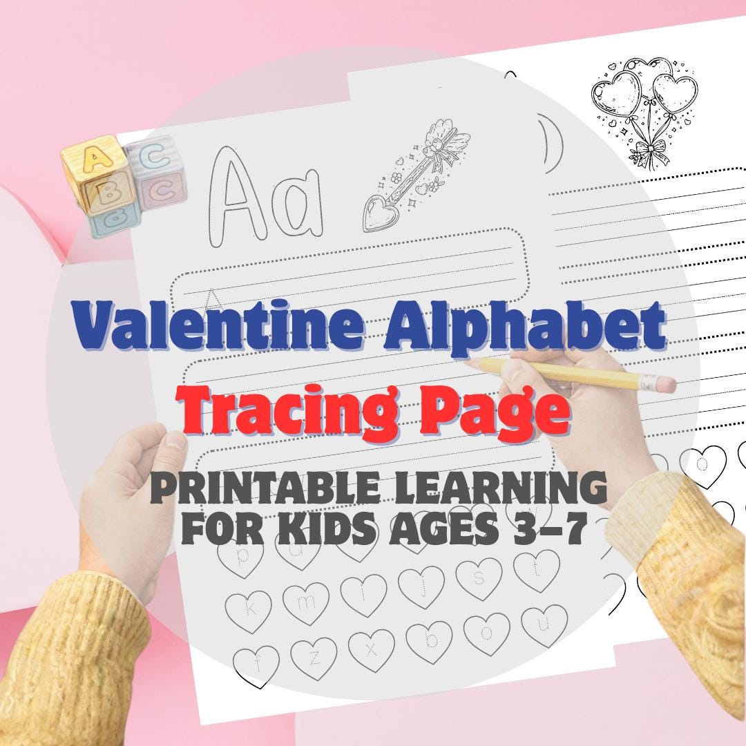 Hojas de trabajo imprimibles para trazar el día de San Valentín ...