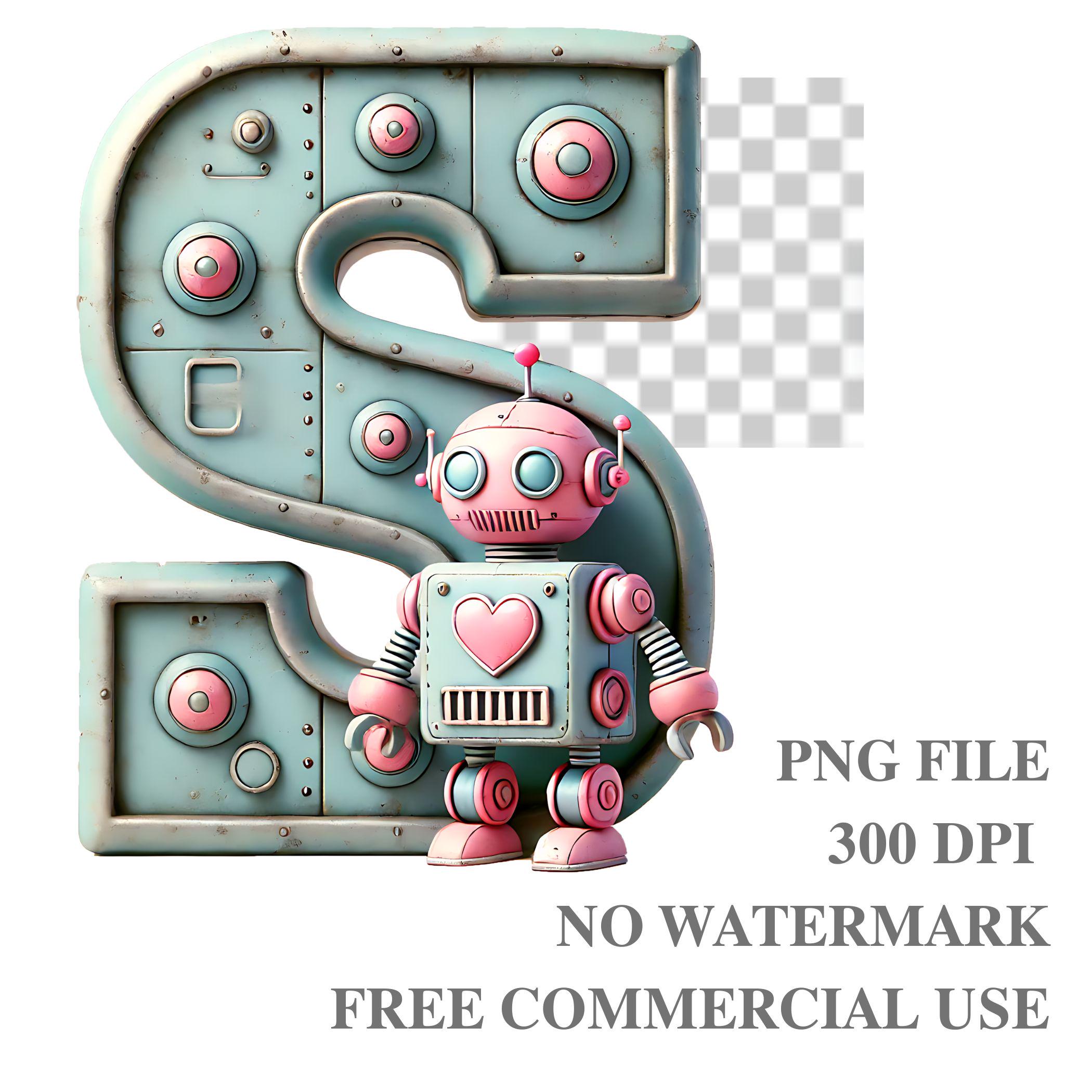 Cute Robot Alphabet, Robot Alphabet, Steampunk Letters, Nursery Wall ...