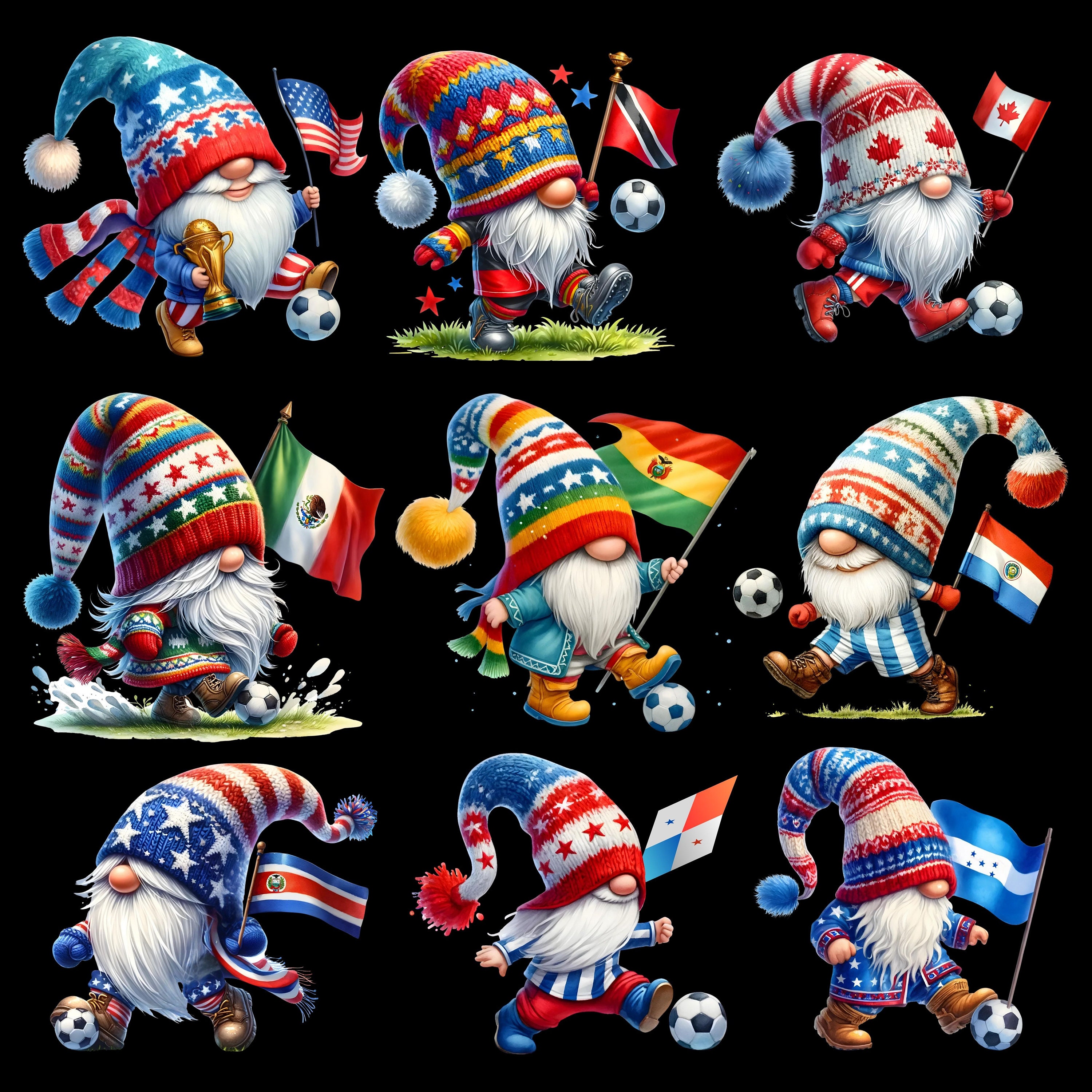 19 SOCCER Gnome, Futbol, Soccer, Venezuela, Argentina, Football, Messi ...