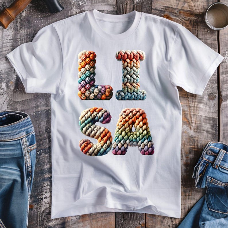 Cozy Knit Alphabet, Yarn Textured Letters, Knit Pattern Letters ...