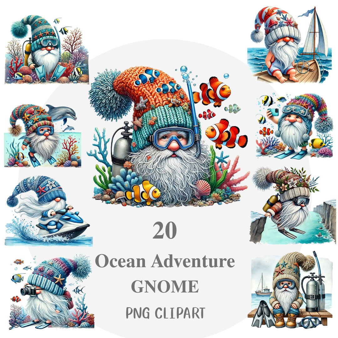 Ocean Adventure Gnomes, Gnomee, Underwater, Gnomee, Loverly Gnome ...