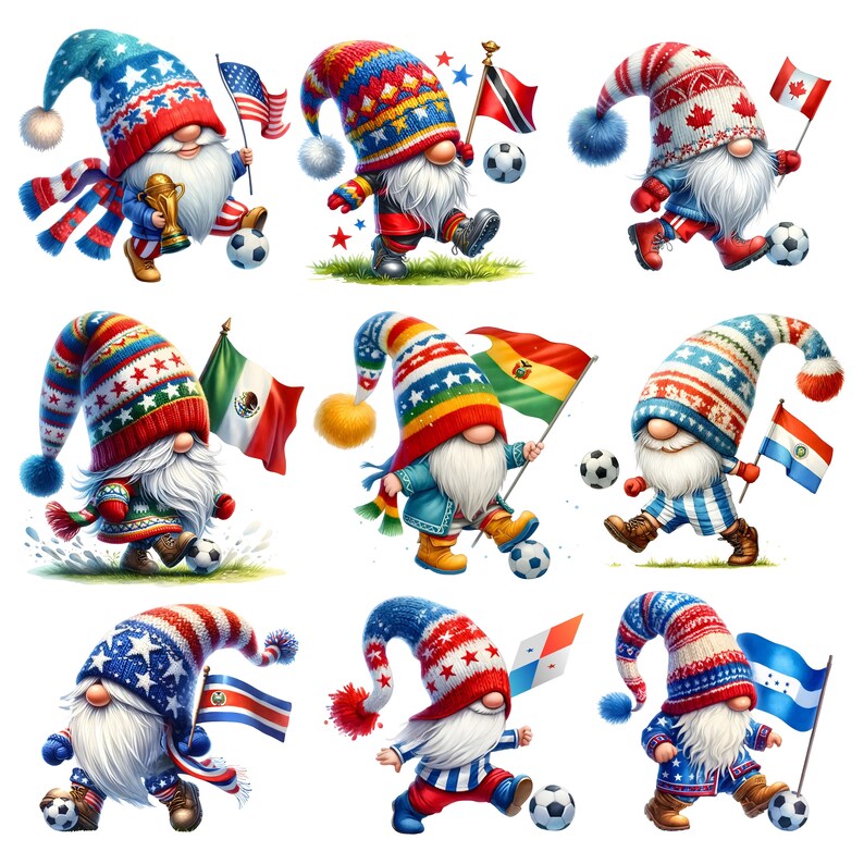 19 SOCCER Gnome, Futbol, Soccer, Venezuela, Argentina, Football, Messi ...