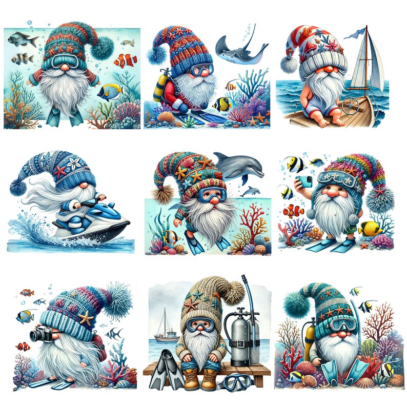 Ocean Adventure Gnomes, Gnomee, Underwater, Gnomee, Loverly Gnome ...
