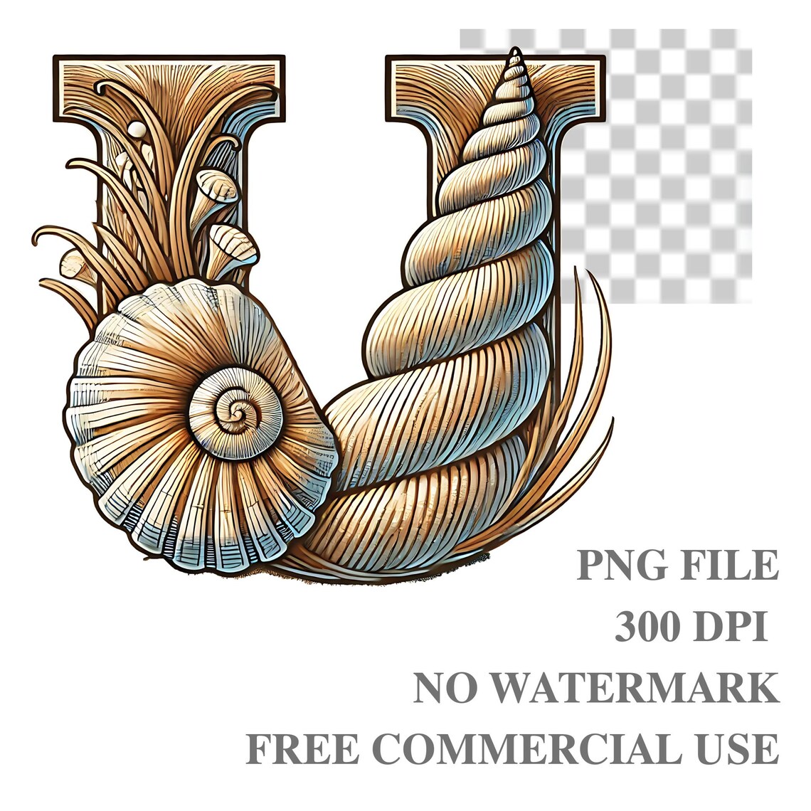 Seashell Alphabet, Coastal Letters PNG (digital Download) - Etsy