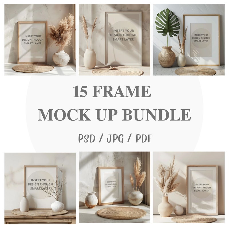 Boho Frame Mockup - Etsy