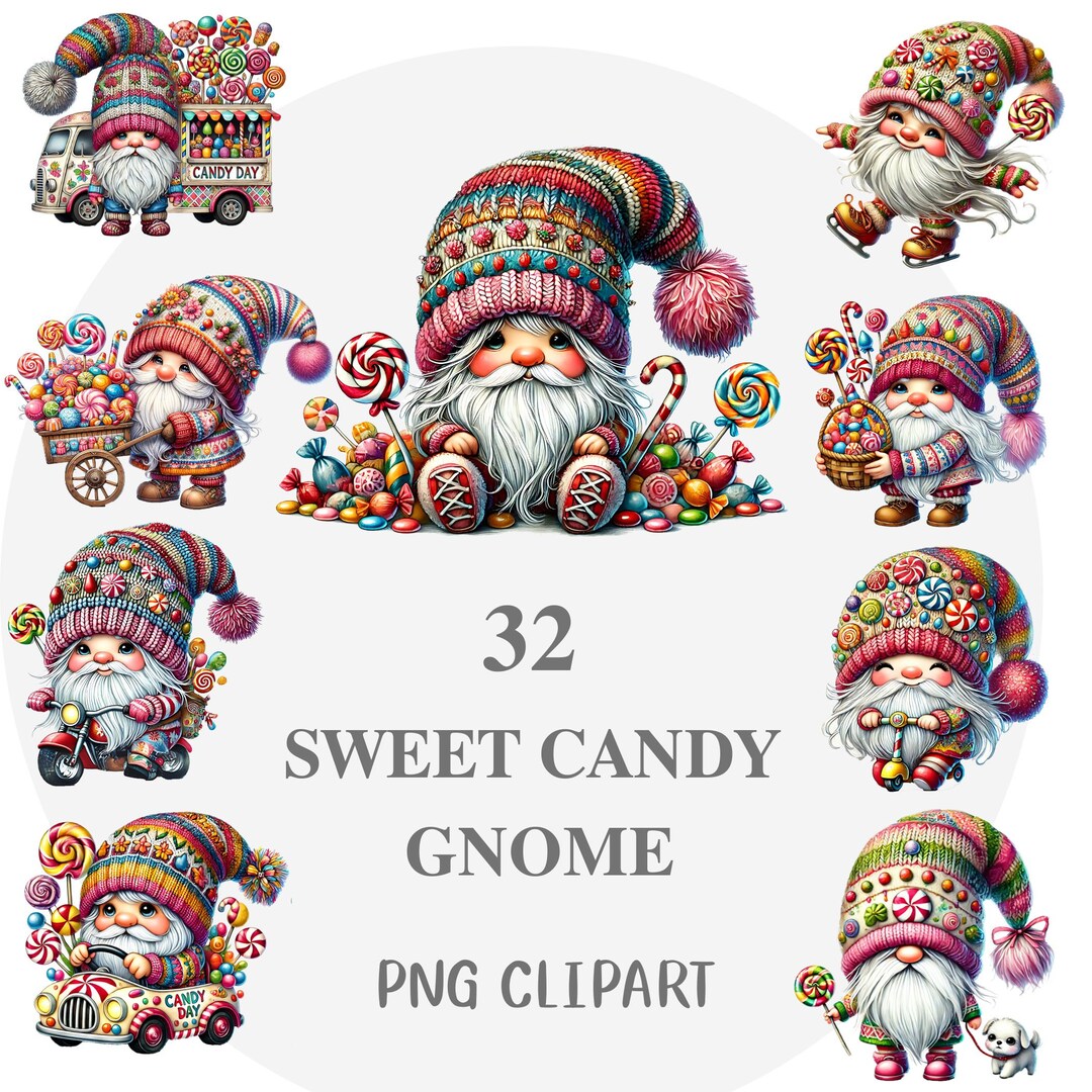 Candy Gnomes Clipart, Gnomee, Loverly Gnome, Gnome Artful, Artful Gnome ...