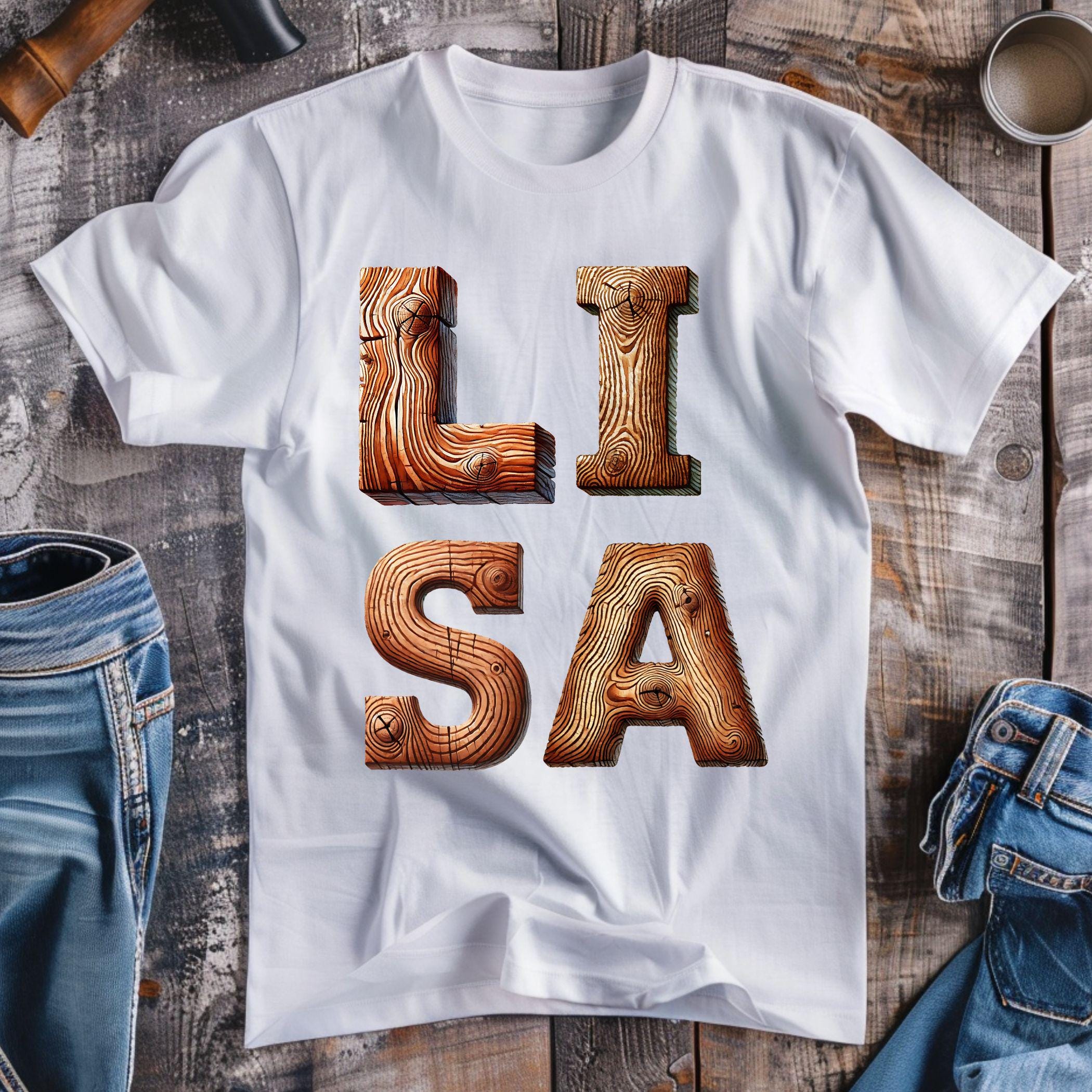 Rustic Wooden Alphabet, Wood Texture Alphabet, Rustic Letter Clipart ...