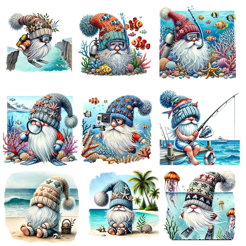 Ocean Adventure Gnomes, Gnomee, Underwater, Gnomee, Loverly Gnome ...