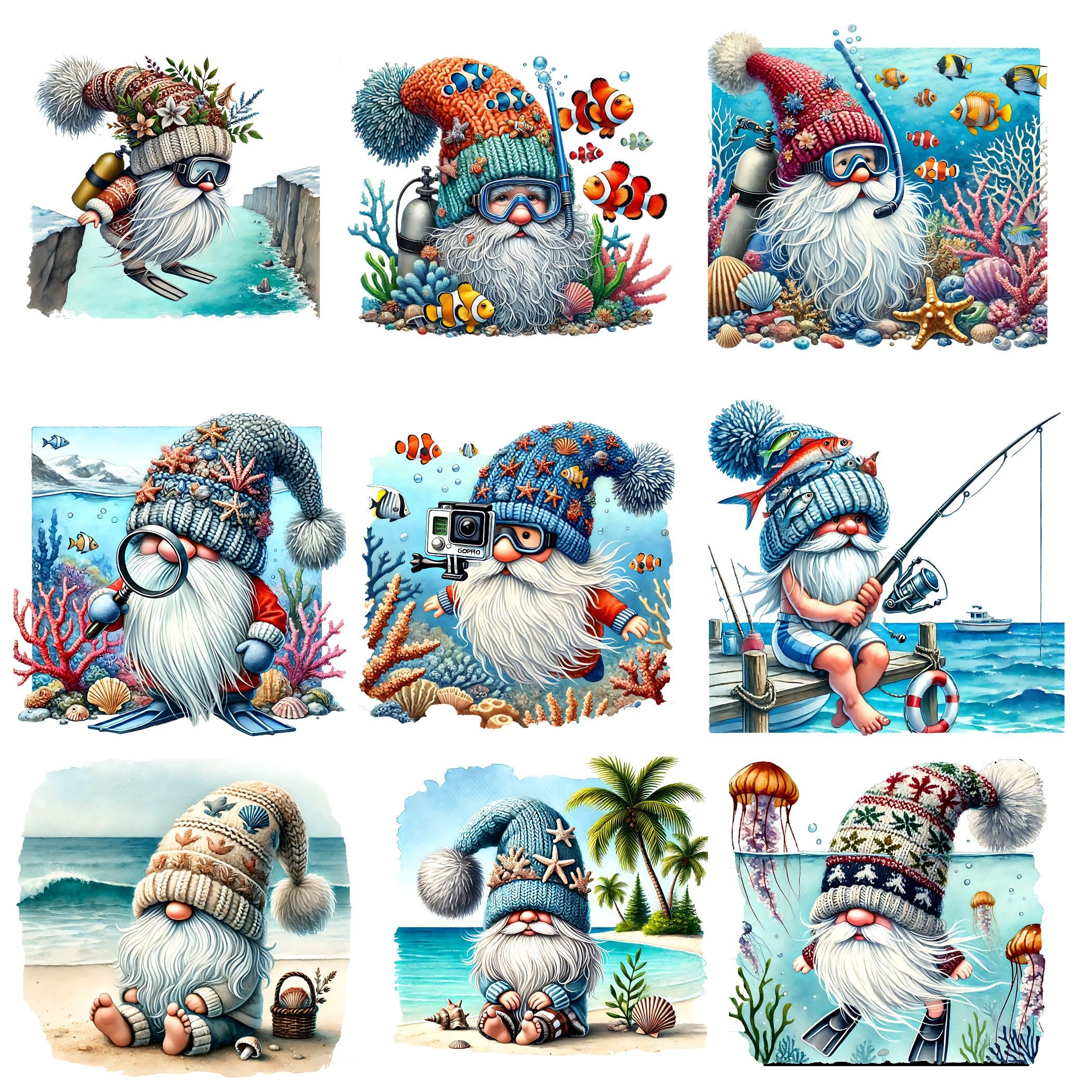 Ocean Adventure Gnomes, Gnomee, Underwater, Gnomee, Loverly Gnome ...