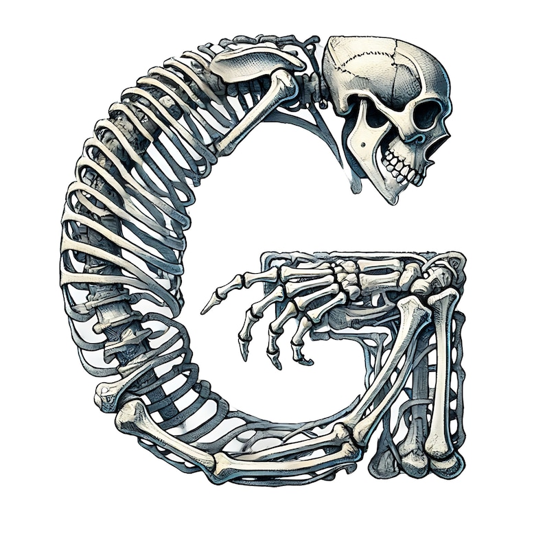 Gothic Alphabet Clipart, Vintag Tarot Card, Skeletontarot Card ...