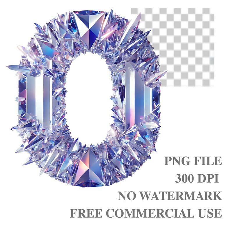 Crystal Alphabet, Gemstone Letters, Ice Diamond Font, Sparkling ...