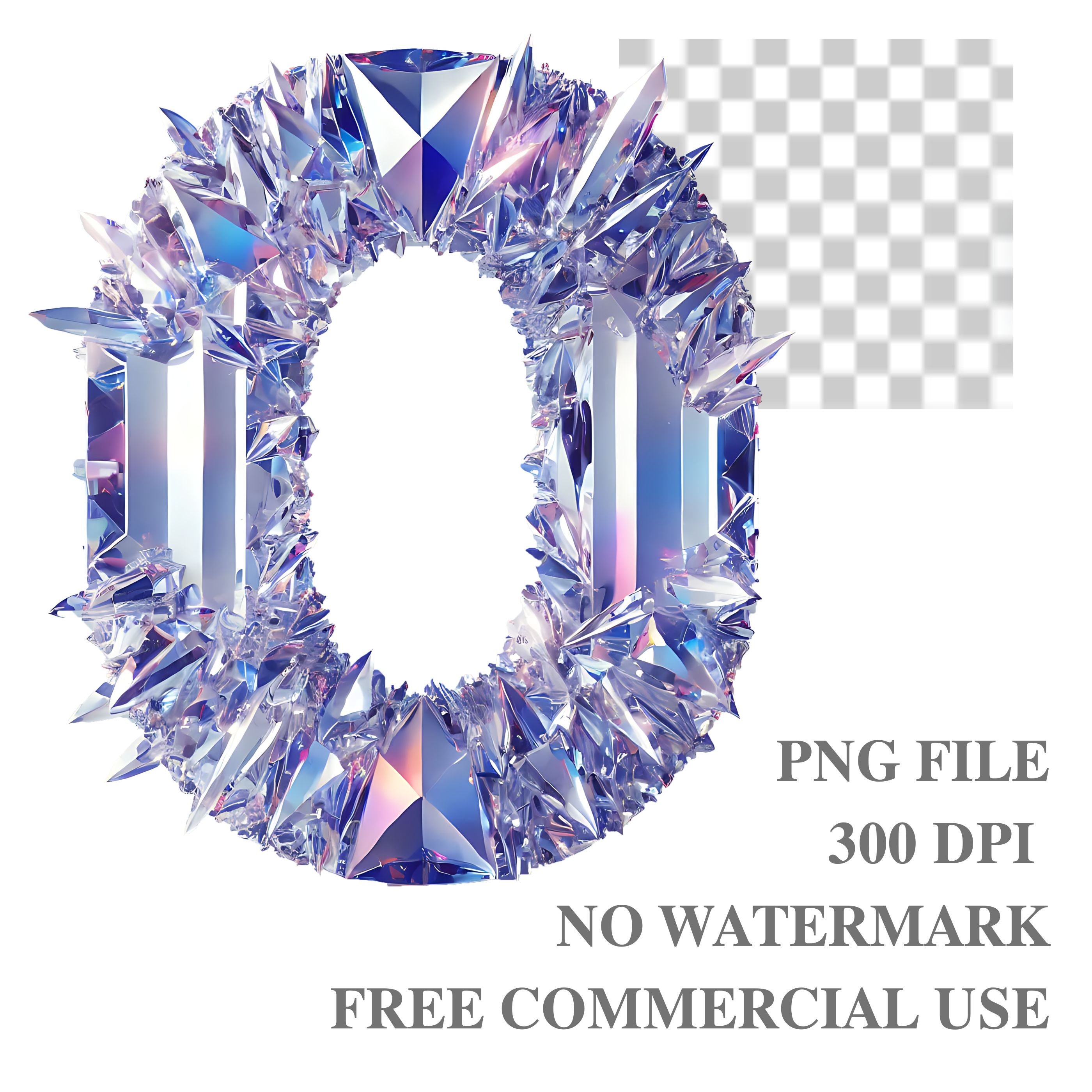 Crystal Alphabet, Gemstone Letters, Ice Diamond Font, Sparkling ...