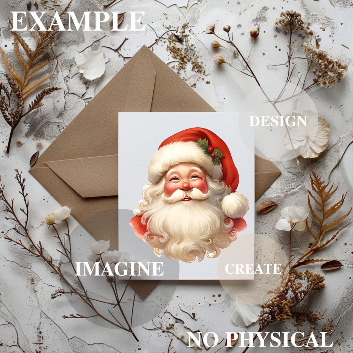 Santa Claus Png, Hippie Santa Png, Preppy Santa Png, Christmas Designs ...