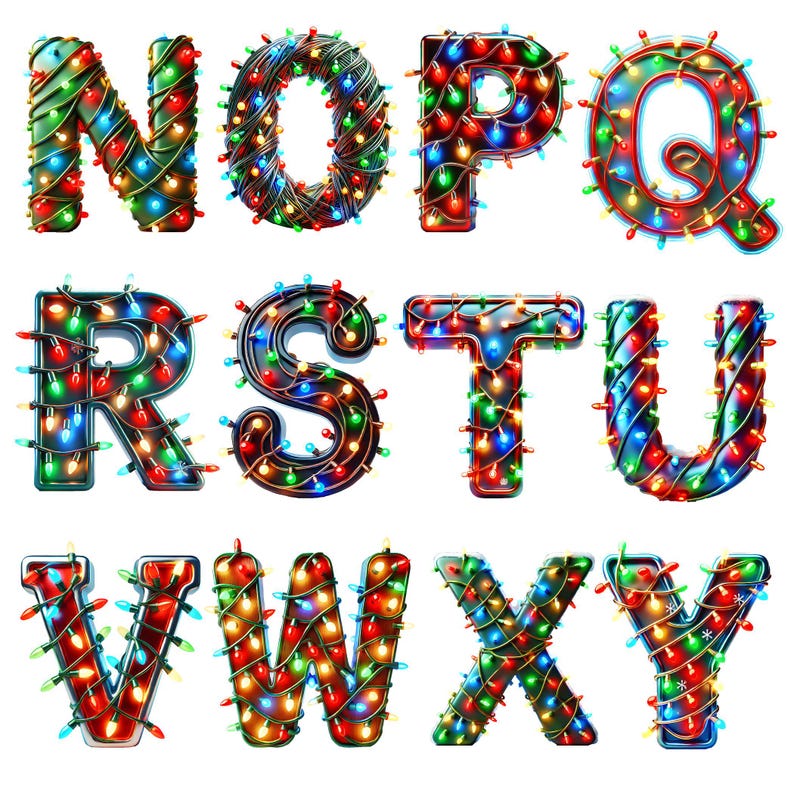 Light Alphabet, Christmas Lights, Bright Christmas, Ornamental ...