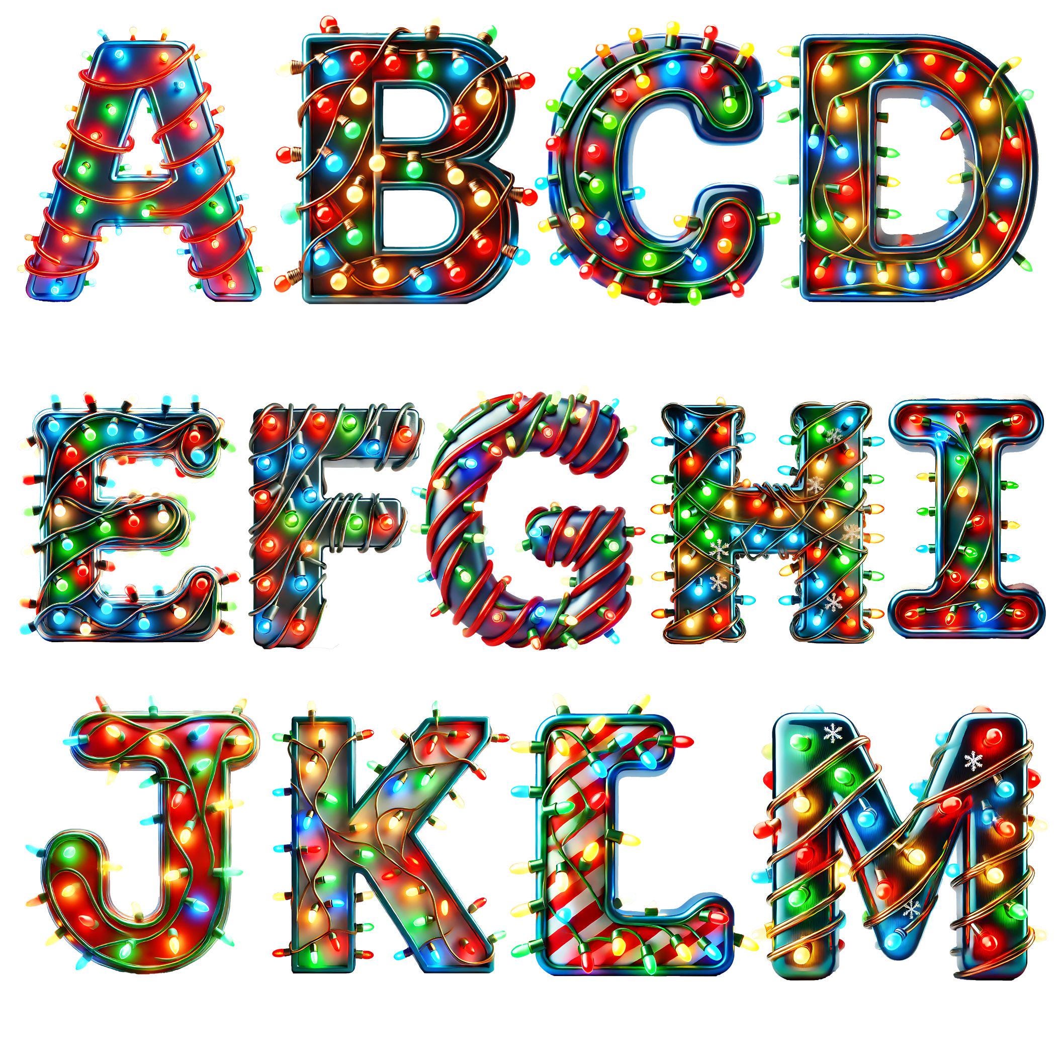 Light Alphabet, Christmas Lights, Bright Christmas, Ornamental ...