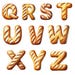 Artisan Bread Alphabet Clipart, Bakery PNG Graphics (digital Download ...