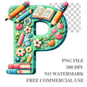 Back to School Alphabet Set, Alphabet Clipart, Teacher Clipart ...