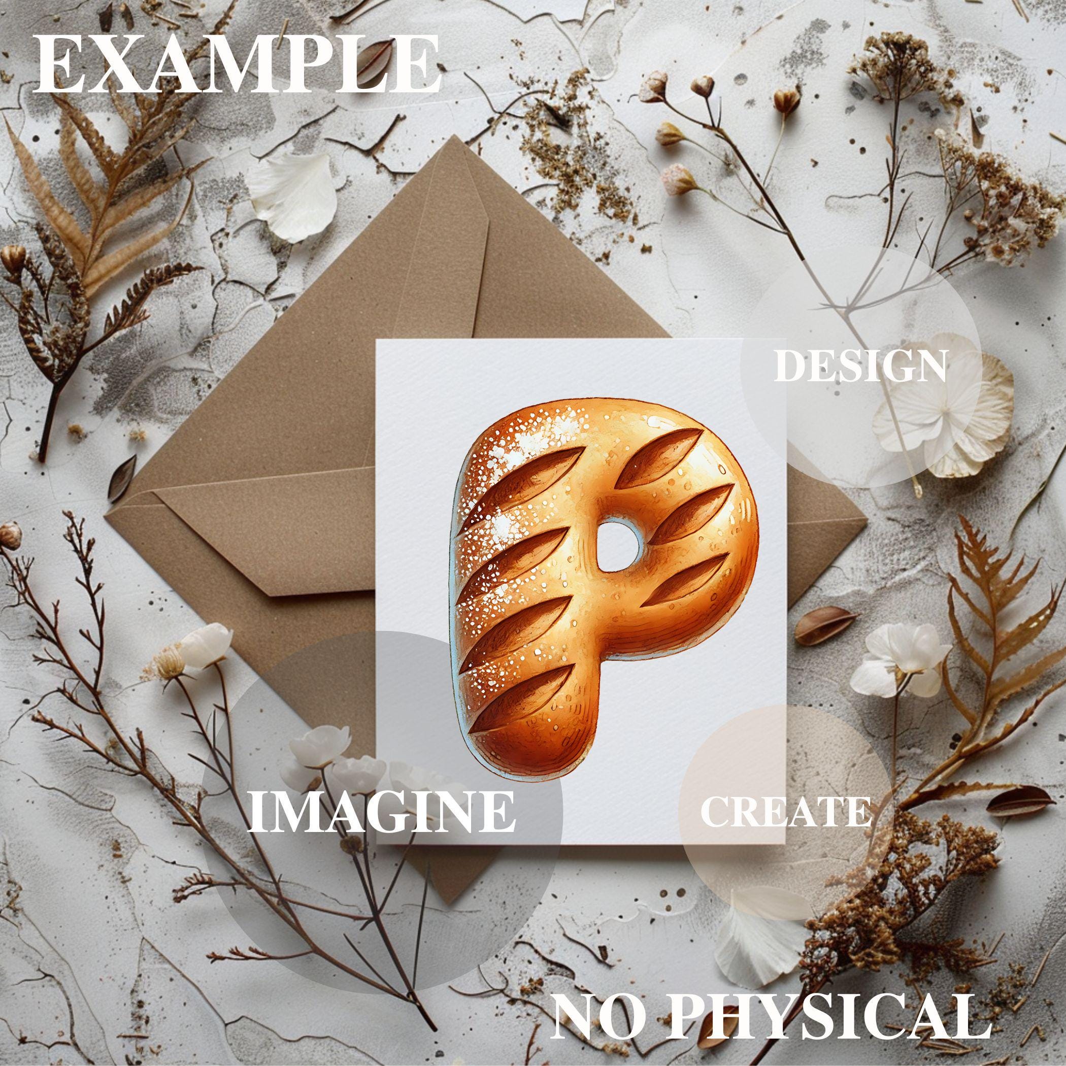 Artisan Bread Alphabet, Bakery Clipart, Bread Letters, Bakery Alphabet ...