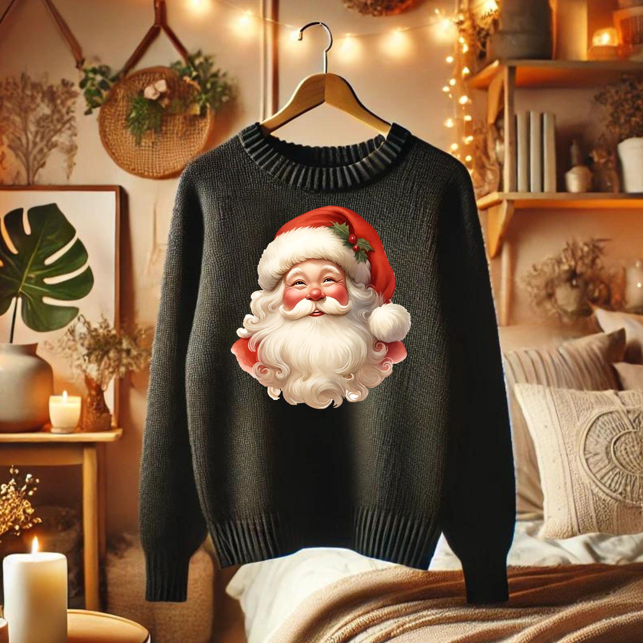 Santa Claus Png, Hippie Santa Png, Preppy Santa Png, Christmas Designs ...