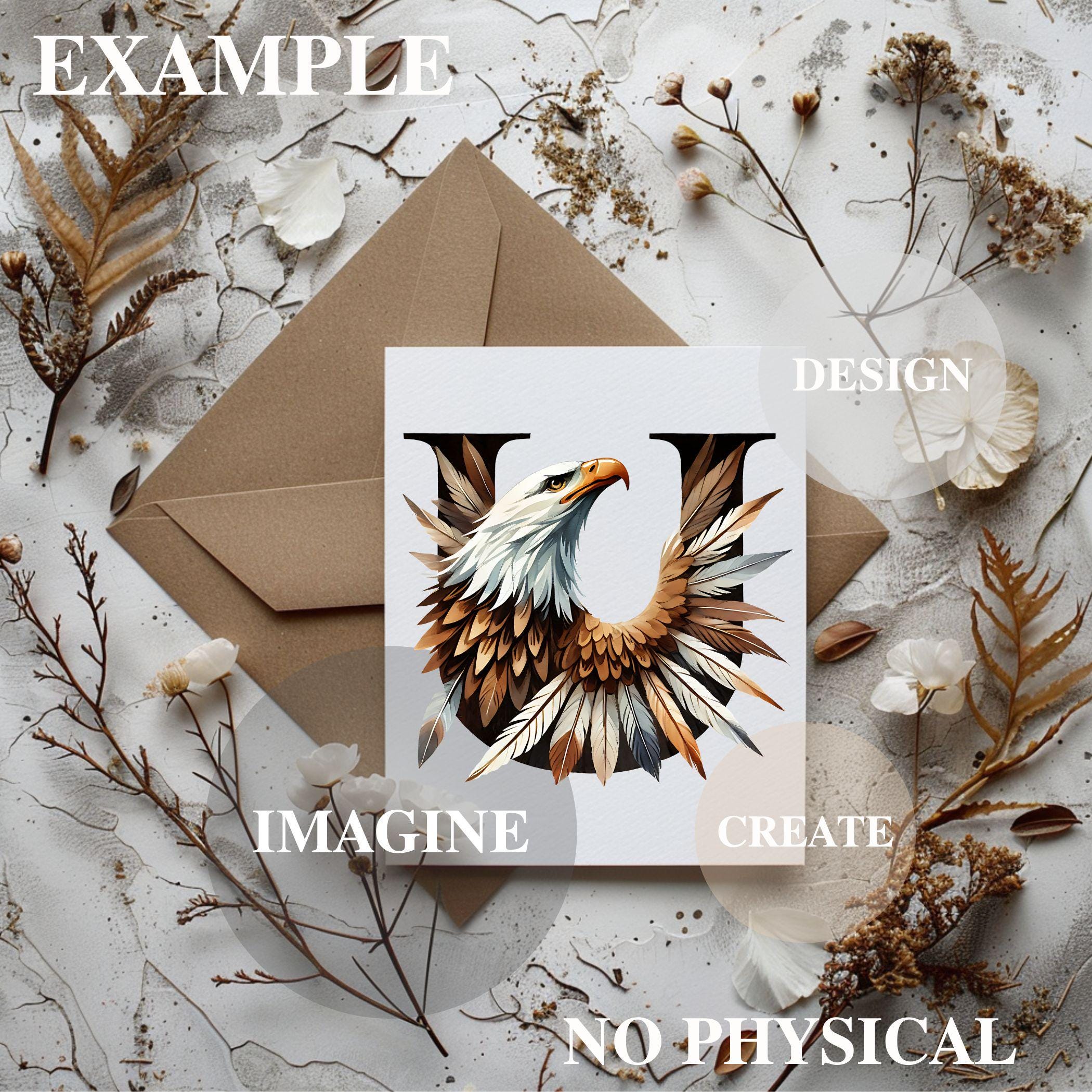 Eagle Majesty Alphabet, Eagle Alphabet Clipart, Majestic Eagle Letters ...