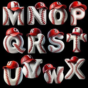 Baseball Alphabet, Baseball Letter Art, Sports Alphabet Clipart ...