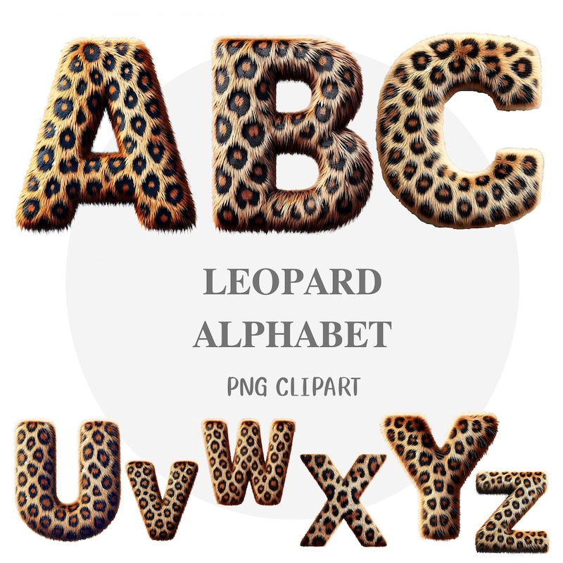 Animal Print Letters - Etsy