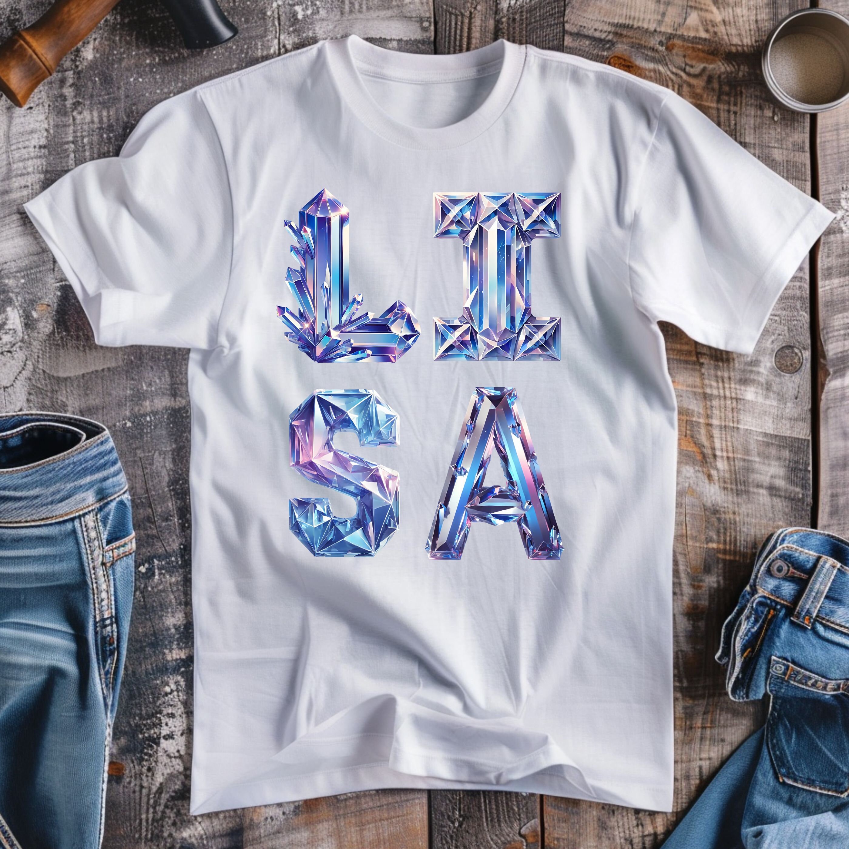 Crystal Alphabet, Gemstone Letters, Ice Diamond Font, Sparkling ...