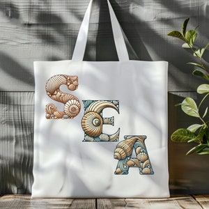 Seashell Alphabet, Coastal Beach Decor, ABC Seashell, ABC Beach ...