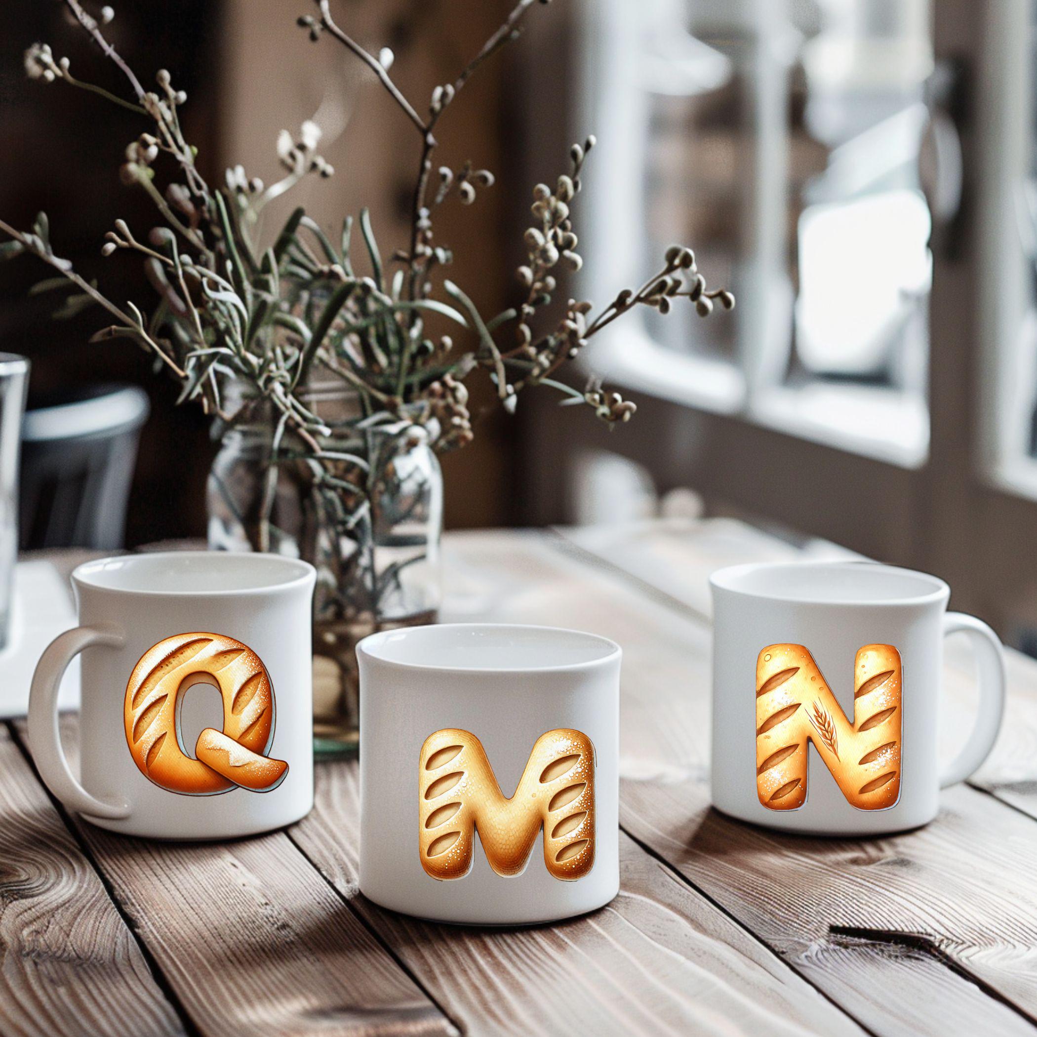 Artisan Bread Alphabet, Bakery Clipart, Bread Letters, Bakery Alphabet ...