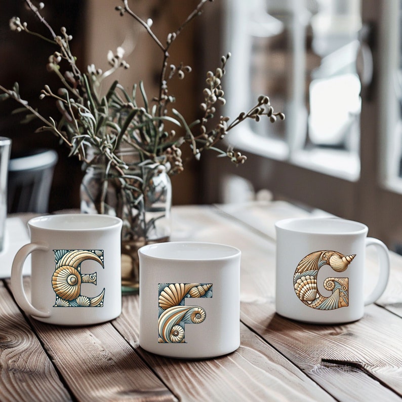 Seashell Alphabet, Coastal Letters PNG (digital Download) - Etsy