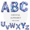 Crystal Alphabet PNG Digital Files, Flowers, Butterflies, Scrapbook ...
