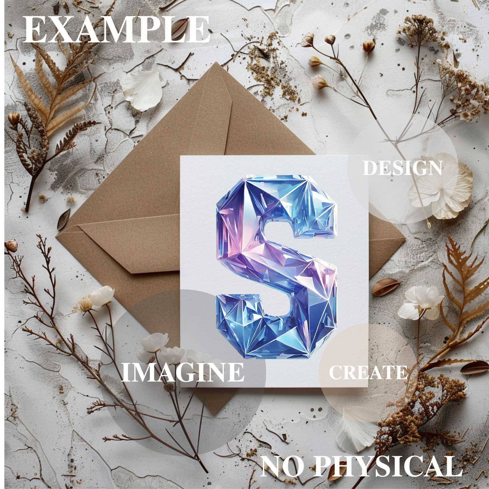 Crystal Alphabet, Gemstone Letters, Ice Diamond Font, Sparkling ...