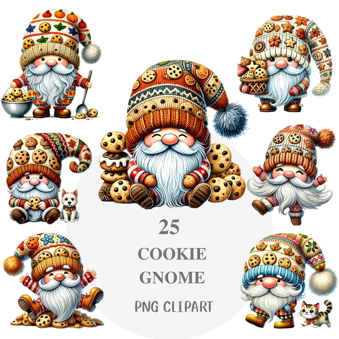 Cookie Baker Gnome Clipart, Gnomee, Loverly Gnome, Gnome Artful, Artful ...