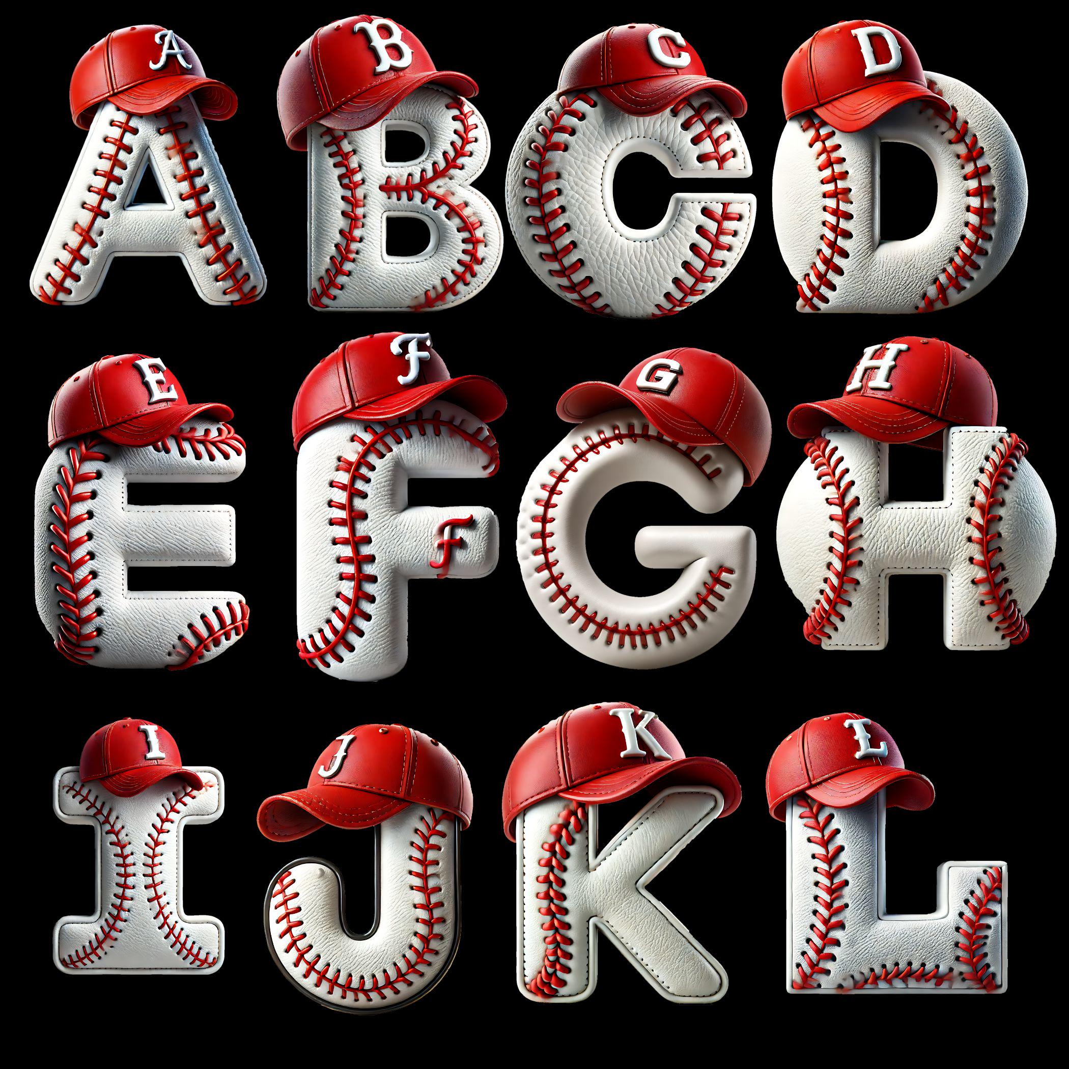 Baseball Alphabet, Baseball Letter Art, Sports Alphabet Clipart ...