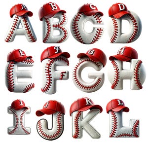 Baseball Alphabet, Baseball Letter Art, Sports Alphabet Clipart ...
