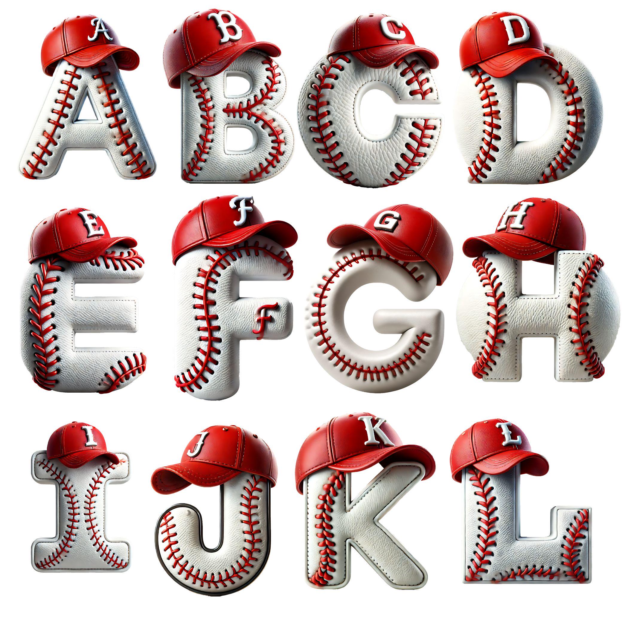 Baseball Alphabet, Baseball Letter Art, Sports Alphabet Clipart ...