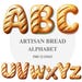 Artisan Bread Alphabet, Bakery Clipart, Bread Letters, Bakery Alphabet ...