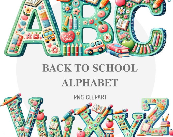 Alphabet Clip Art, From A to Z, PNG Images, Set 151 - Etsy Canada