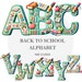 Back to School Alphabet Set, Alphabet Clipart, Teacher Clipart ...