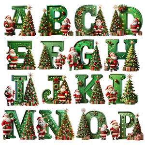 Santa Christmas Alphabet, Santa Letters, Abc Santa, Santa Cuteness ...