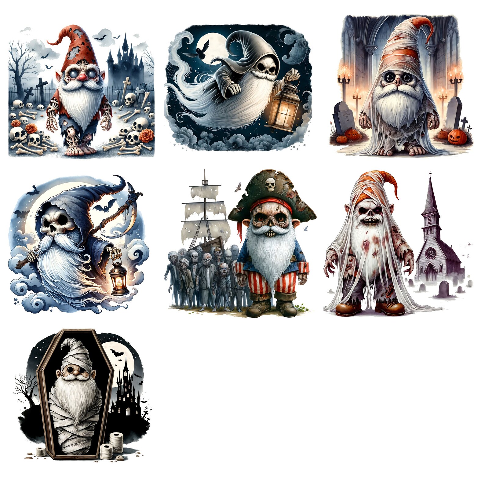 Mystical Halloween Gnomes, Scary Halloweenpng, Spooki Halloween Png ...