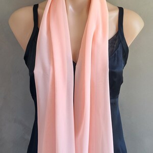 Peach Scarf Long Peach Scarf Peach Wedding Peach Scarf | Etsy